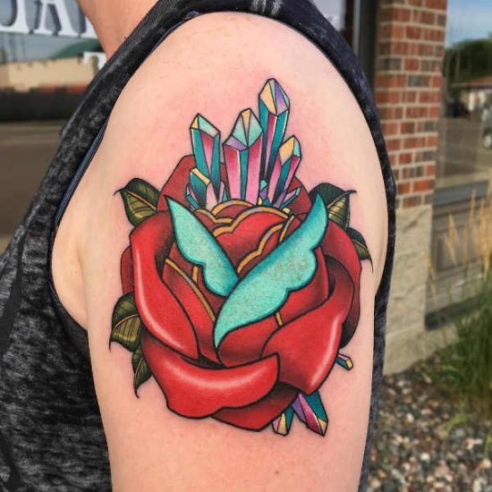 Ros tatuering: Betydelse, design, historia och foton