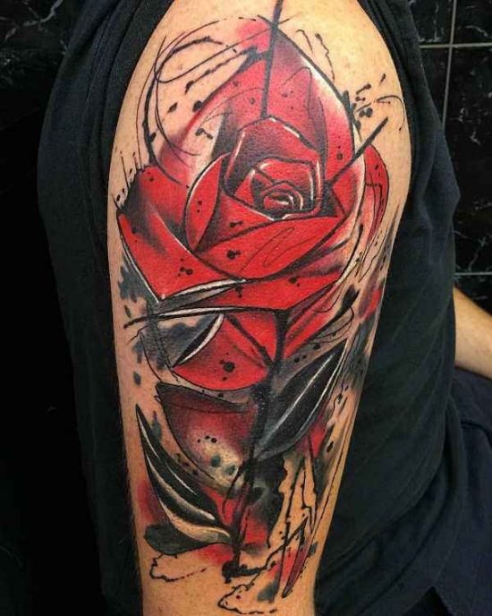 Ros tatuering: Betydelse, design, historia och foton